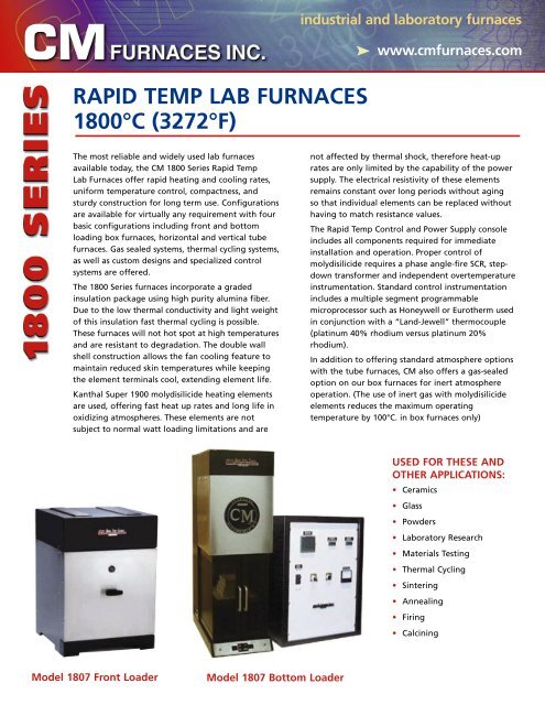 1800 Series - CM Furnaces