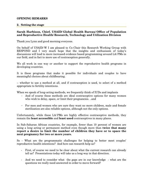 Sarah Harbison - the RESPOND Project!