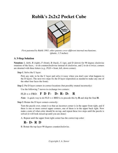 Rubik's 2x2x2 Pocket Cube