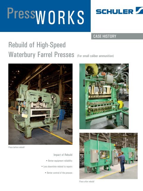 Case History: Rebuild of High-Speed - Waterbury Farrel Presses
