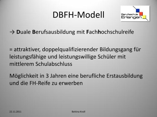 DBFH-Modell - Arbeitskreis Schulewirtschaft-Bayern