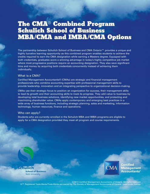 to download detailed information about the MBA/IMBA-CMA Option.