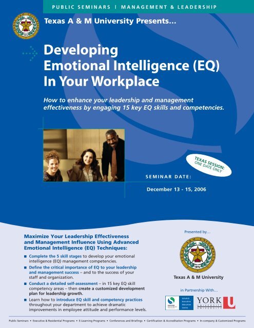 Developing Emotional Intelligence (EQ) - York University
