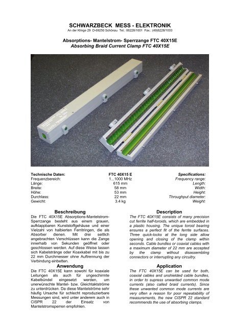 schwarzbeck mess - elektronik - Unitest.com