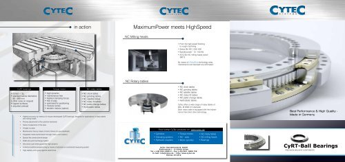 Cyrt-Ball Bearings - Cytec Zylindertechnik Gmbh
