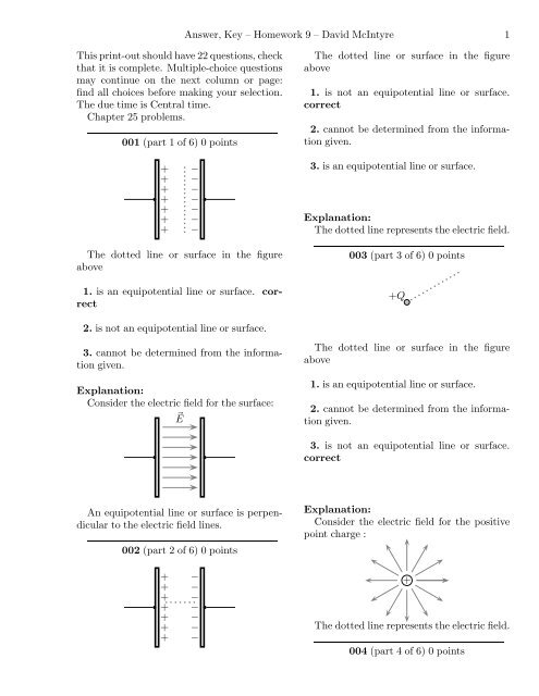 Answer, Key â Homework 9 â David McIntyre 1 This print-out should ...