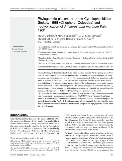 Ciliophora; Colpodea - Clark Science Center - Smith College