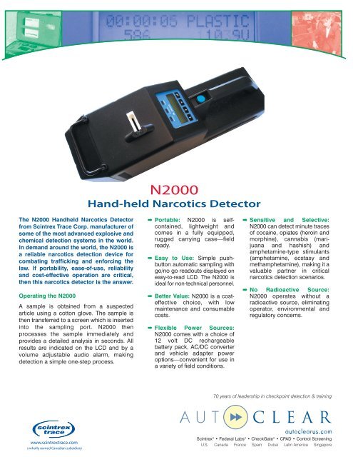 Hand-held Narcotics Detector - Genco Worldwide Security Services