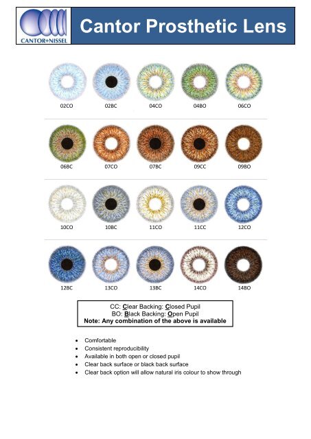 Cantor Prosthetic Lens