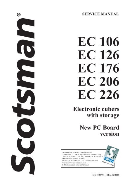 electronic cuber model ec 106 - Scotsman