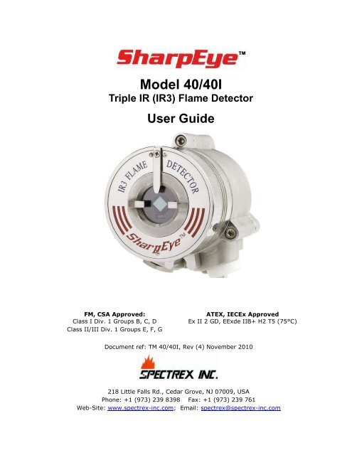 (IR3) Flame Detector - User Manual - Scott Safety
