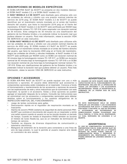 Air-Pak NxG7 SCBA - Manual - Scott Safety