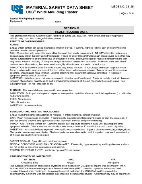 MATERIAL SAFETY DATA SHEE