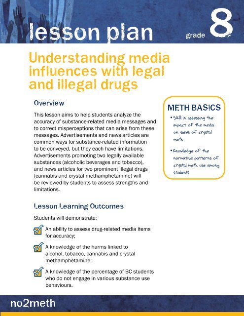 Grade 8 No to Meth Lesson Plan - School District 67