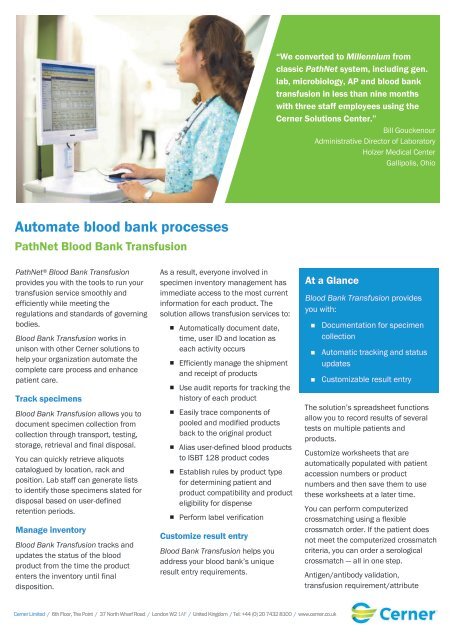 Automate blood bank processes