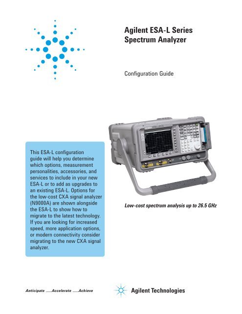 Agilent Esa L Series Spectrum Analyzer Agilent Technologies