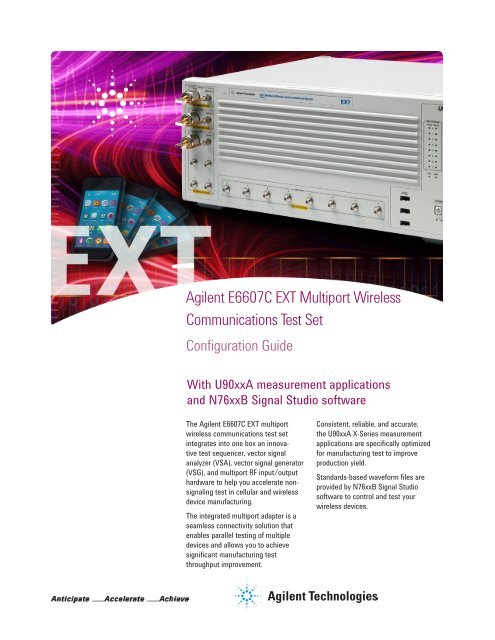 Agilent E6607C EXT Multiport Wireless Communications Test Set