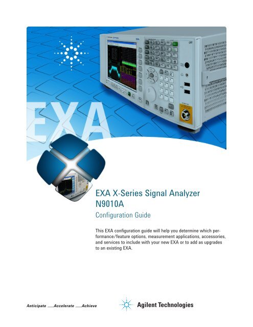 EXA X-Series Signal Analyzer N9010A - Agilent Technologies