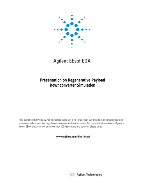 Presentation on Regenerative Payload Downconverter Simulation