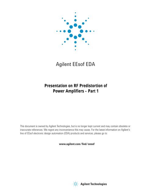Presentation On Rf Predistortion Of Power Amplifiers Agilent