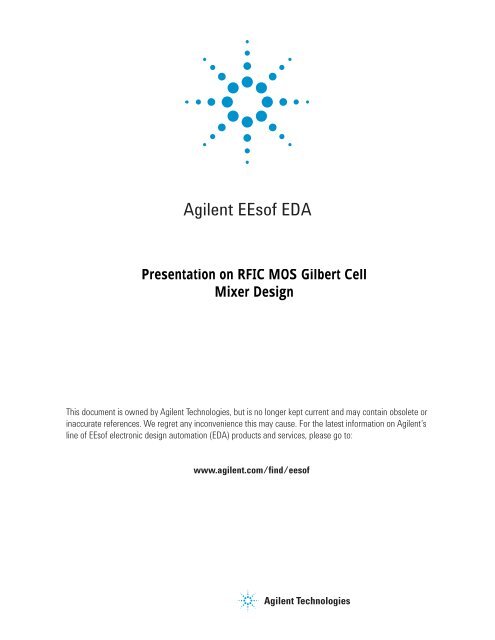 Presentation on RFIC MOS Gilbert Cell Mixer Design - Agilent ...