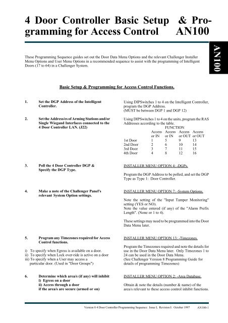 TS0867 / TS0869 Tecom Challenger V8 Intelligent Controller Baisic ...