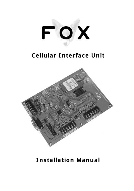 CRF FOX Cellular Interface Module Installation Manual