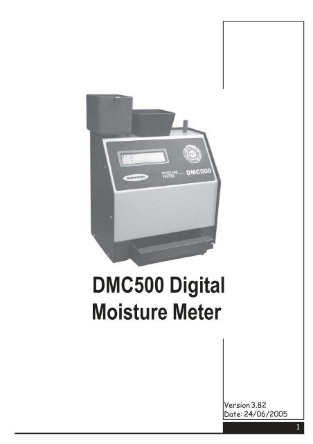 Manual DMC500 inglês V3.82.pmd - Seedburo Equipment ...