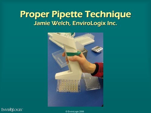 Proper Pipette Technique Proper Pipette Technique