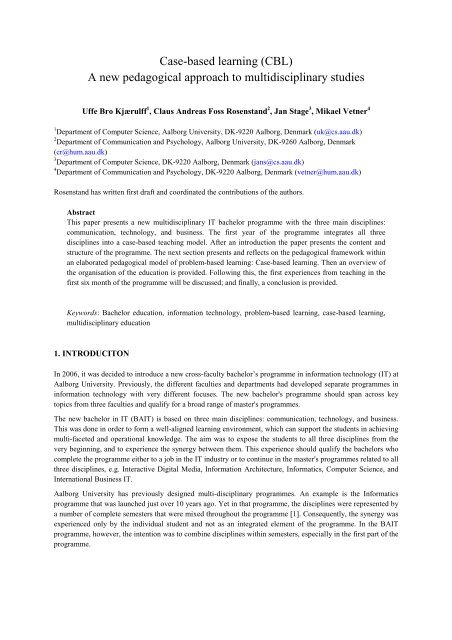 Case Based Learning (CBL). A New Pedagogical Approach ... - SEFI