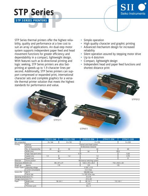 STP Series - Seiko Instruments GmbH