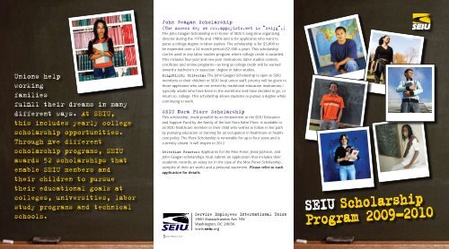 John Geagan Scholarship - SEIU