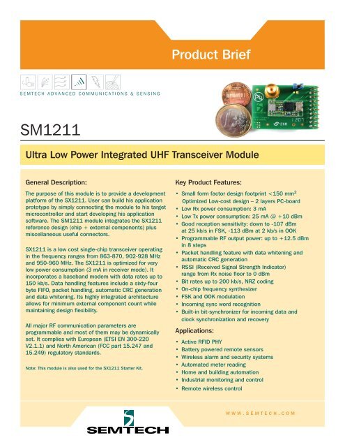 SM1211-PB-0408 - Semtech