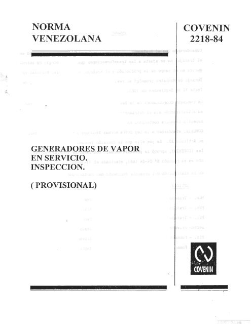 NORMA COVENIN VENEZOLANA ' 2218-84 - Sencamer