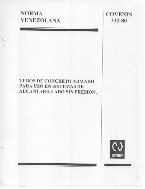 NORMA COVENIN VENEZOLANA . 332-80 - Sencamer