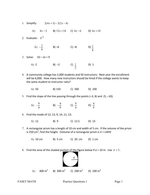 PRACTICE TEST #1 - Seneca College