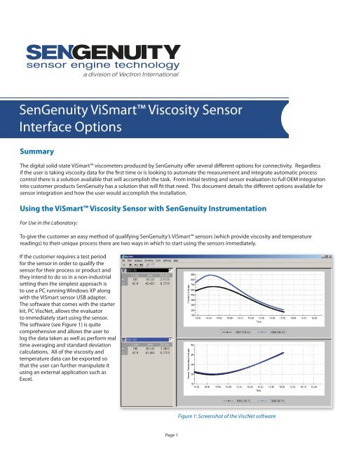 Interface Options for the ViSmart Viscosity Sensor.indd - SenGenuity