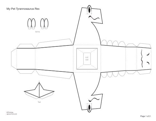 Download My Pet Tyrannosaurus Dinosaur Paper Craft ... - Spoonful