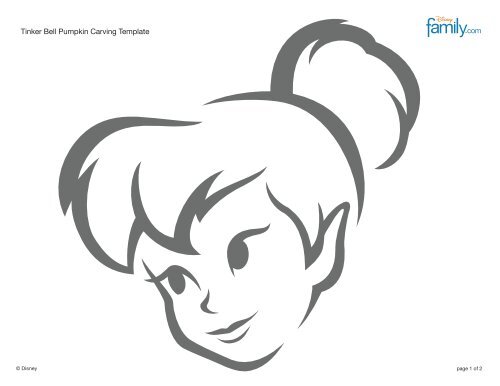 Tinker Bell Pumpkin Carving Template