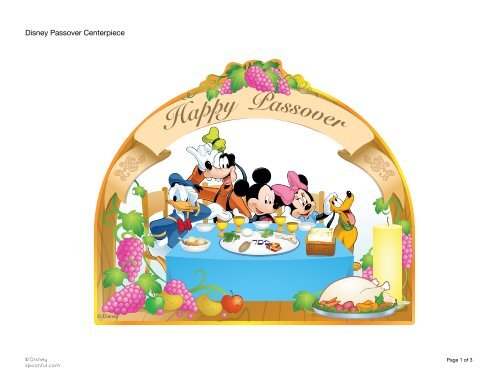 Disney Passover Centerpiece - Spoonful