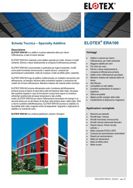 ELOTEX ERA100 - Elotex AG