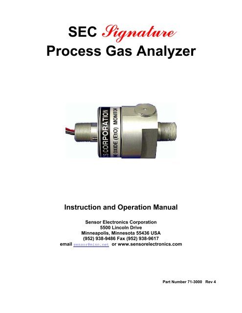 SEC Signature - Sensor Electronics