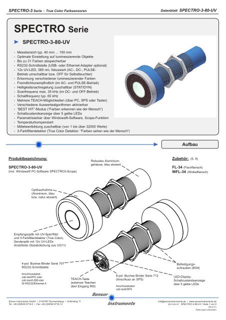 Download Datenblatt (PDF) - Sensor Instruments