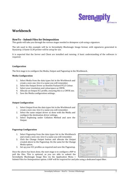 Workbench - Serendipity Software