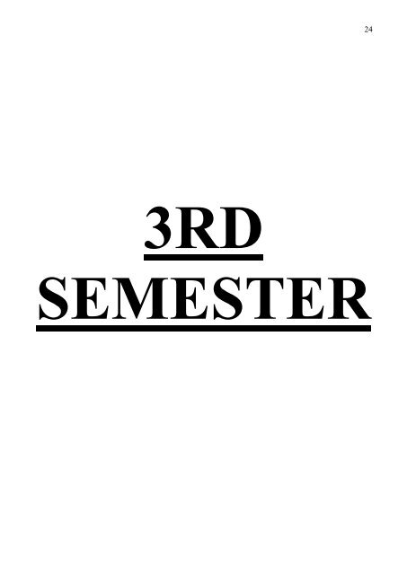 3rd semester