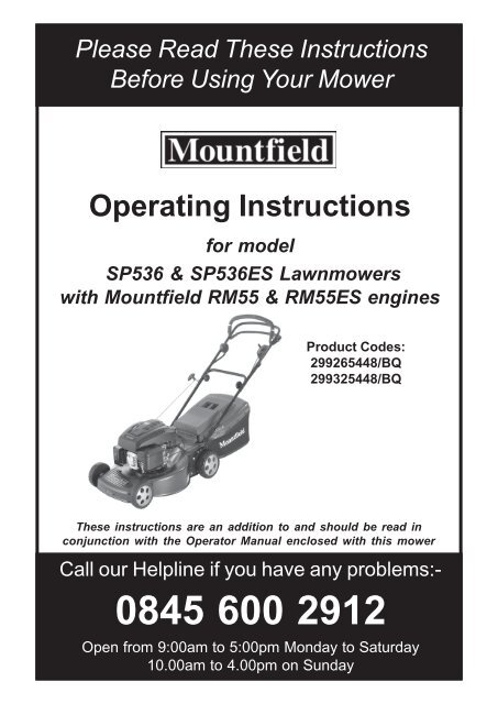 Mountfield Hp470 Spare Parts Pdf | Reviewmotors.co