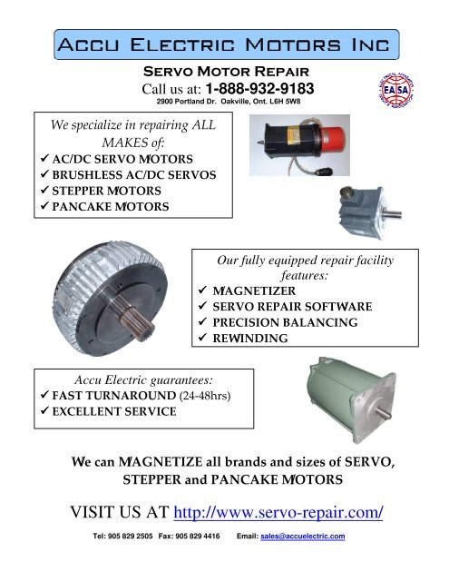 Line Card - Accu Electric Motors Inc.