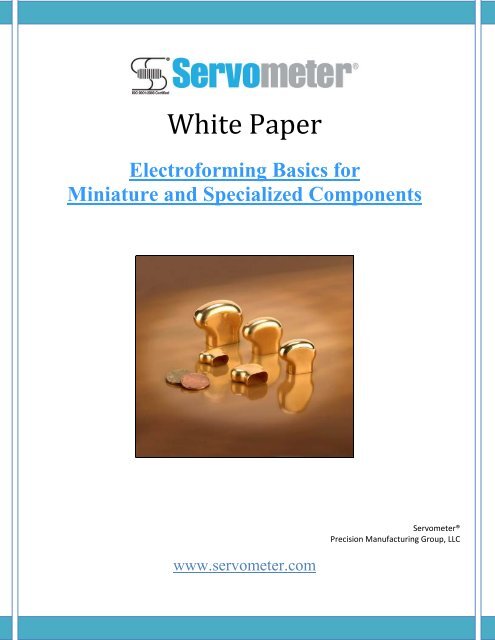 Electroforming Basics for Miniature and Specialized ... - Servometer
