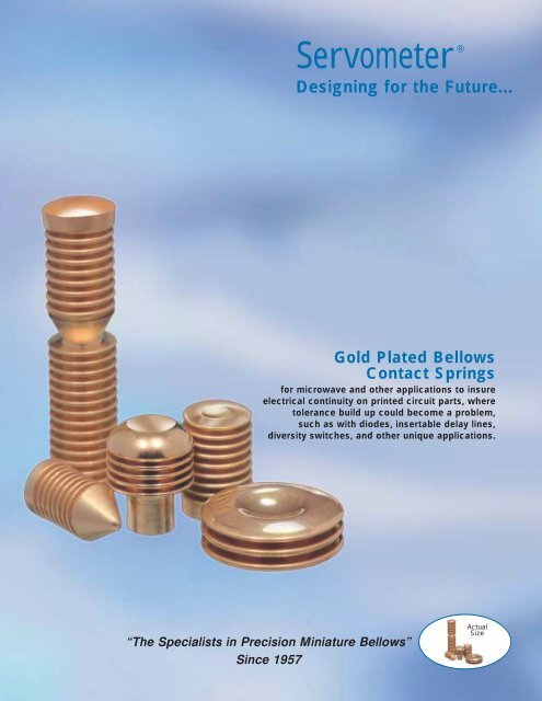 Gold Plated Bellows Electrical contacts - Servometer