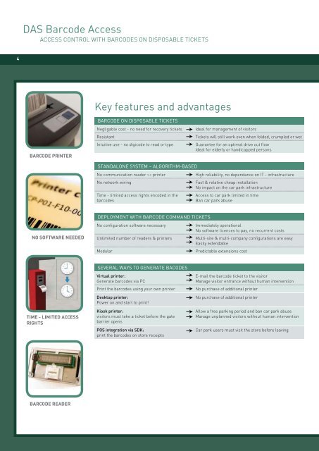 Key features and advantages DAS Barcode Access
